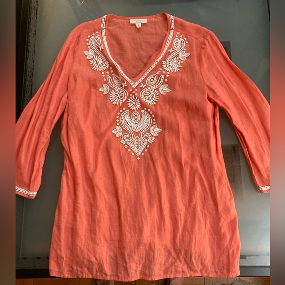 Charter Club | Swim | New Beautiful Embellished Linen Swim Coverup Nwot ...